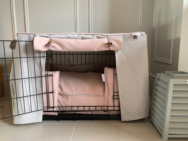 LUXURY SHETLAND ROSE DOG CRATE SET - WITHOUT THE WIRE CRATE – Hugo & Otto